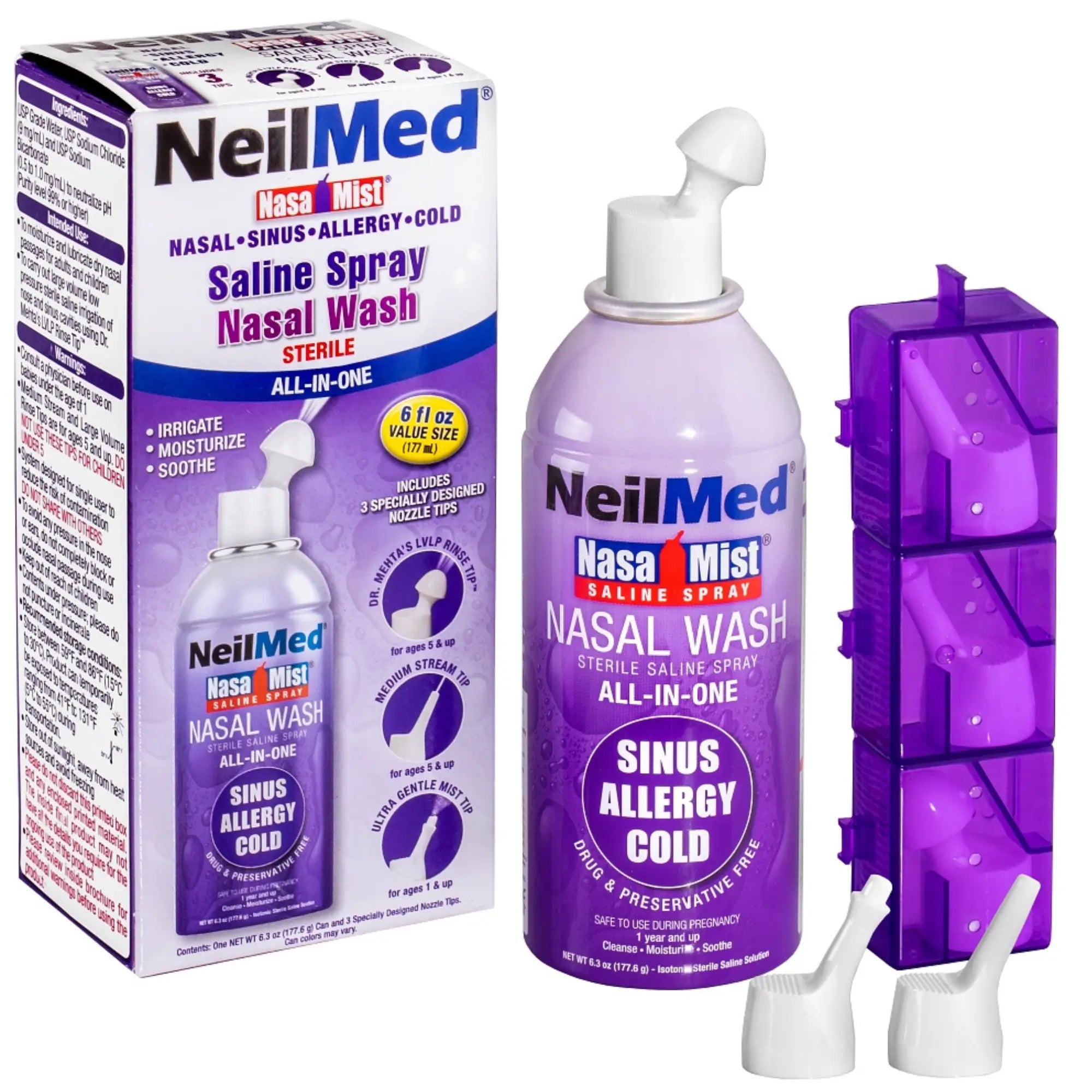 NeilMed NasaMist Saline Nasal Spray All-in-One Moisture & Rinse – Sleeplay