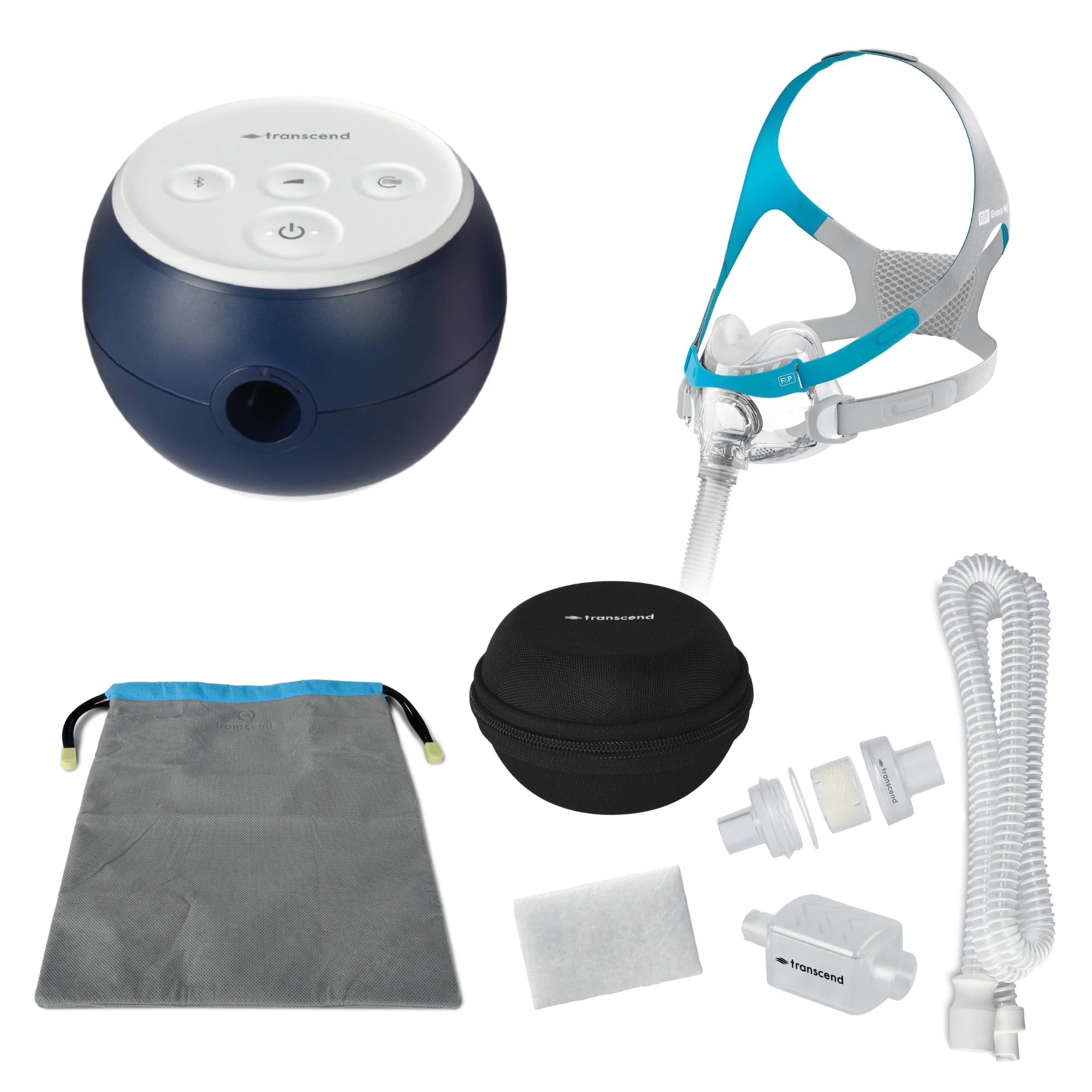 Transcend Micro CPAP Machine 510 Evora Full Face Mask Bundle – Sleeplay
